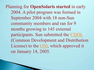 Open solaris | PPTX