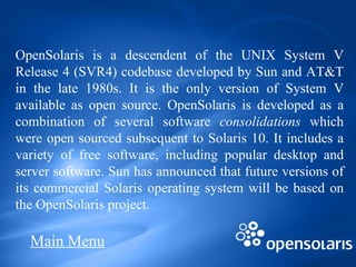 Open solaris (final) | PPT