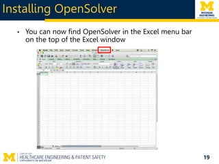 OpenSolver-Installation open solver jsntalletion | PPTX