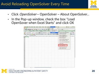 OpenSolver-Installation open solver jsntalletion | PPTX