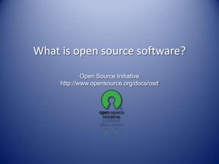 Open Source Software | PPTX | Operating Systems | Computer Software and Applications