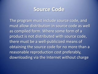 Open Source Software | PPTX | Operating Systems | Computer Software and Applications