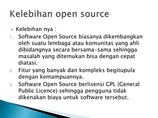 Sistem Operasi : Open source | PPTX
