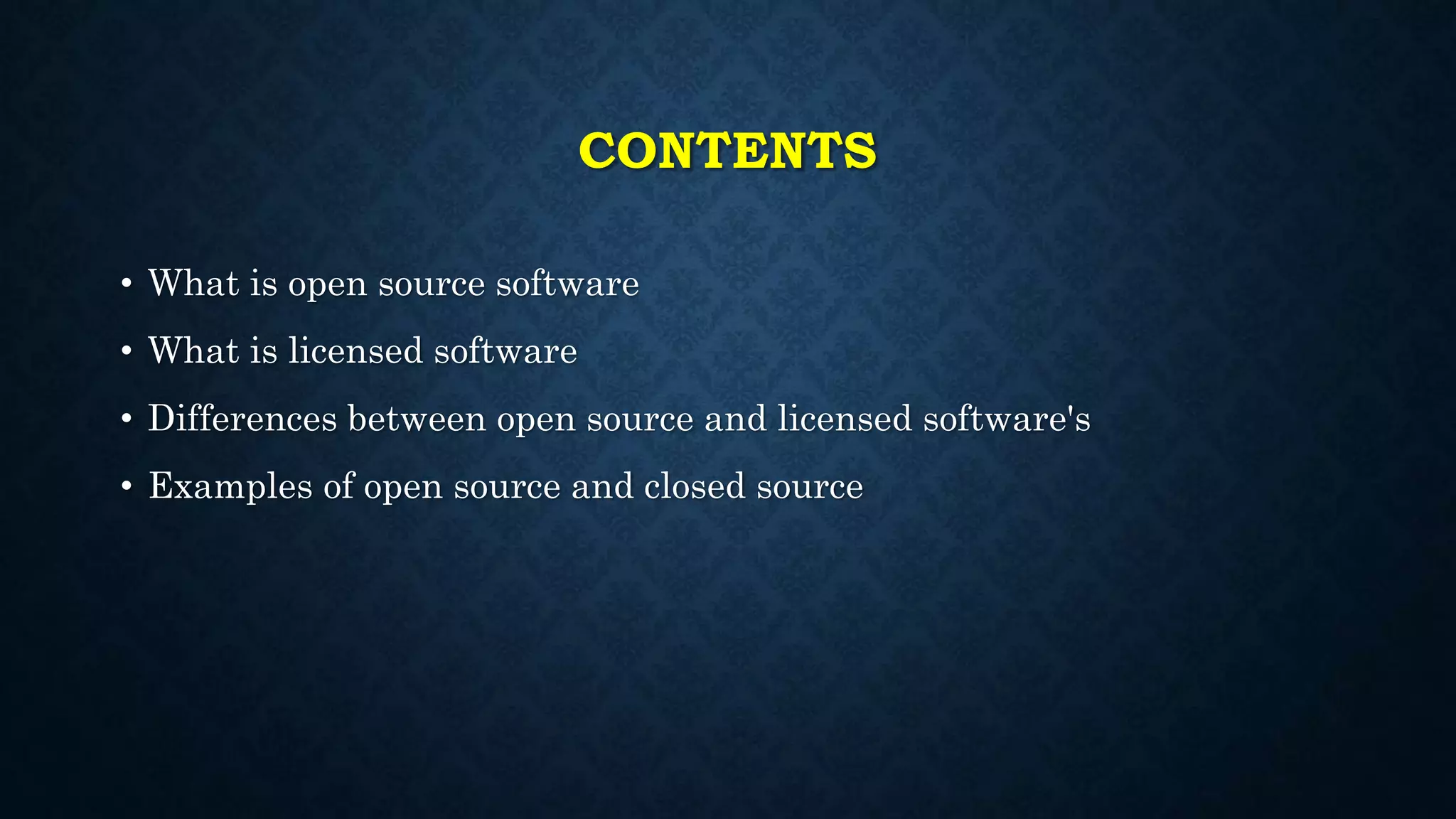 Open source Vs Licenced Software | PPTX