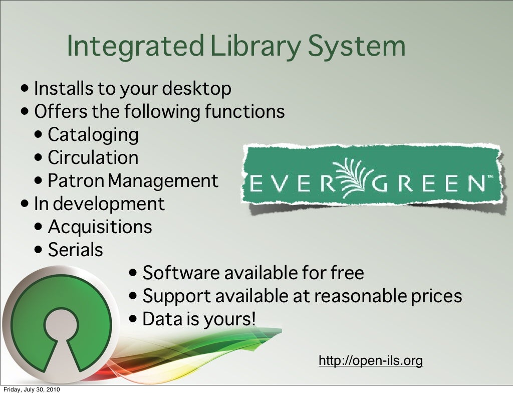 Integrated Library System • Installs