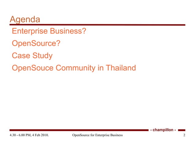 OpenSource for Enterprise Business Presentation 010 | PPT