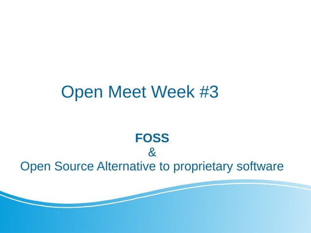 Open source alternatives to proprietary software | PPT