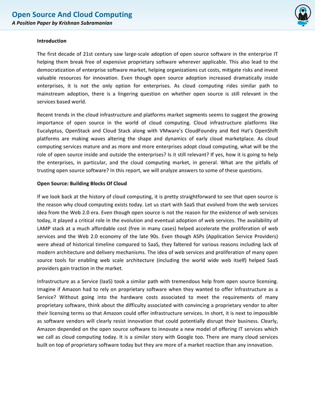 Open source and cloud computing | PDF