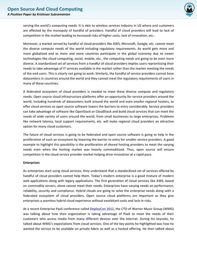 Open Source And Cloud Computing Pdf