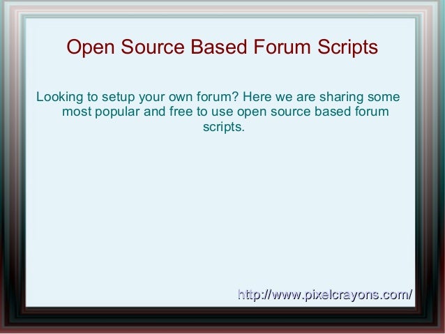 Open Source Based Forum Scripts