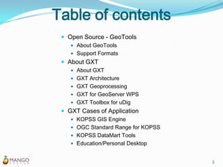 Open source based software ‘gxt’ mangosystem | PPT