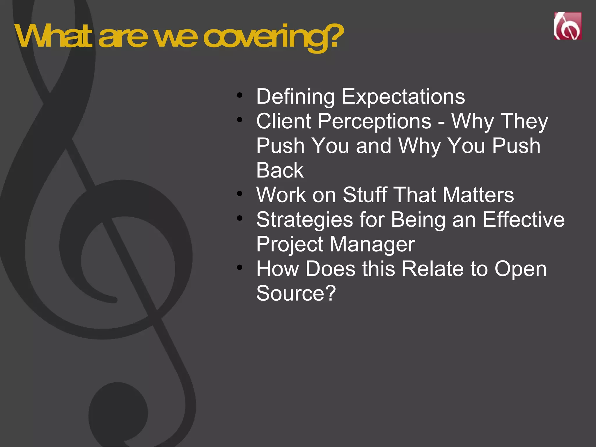 Open sourcebridge managing_client_expectations | PPT