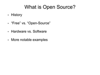 Developing On / With Open Source Software | PPTX | Shareware and Freeware | Computer Software ...