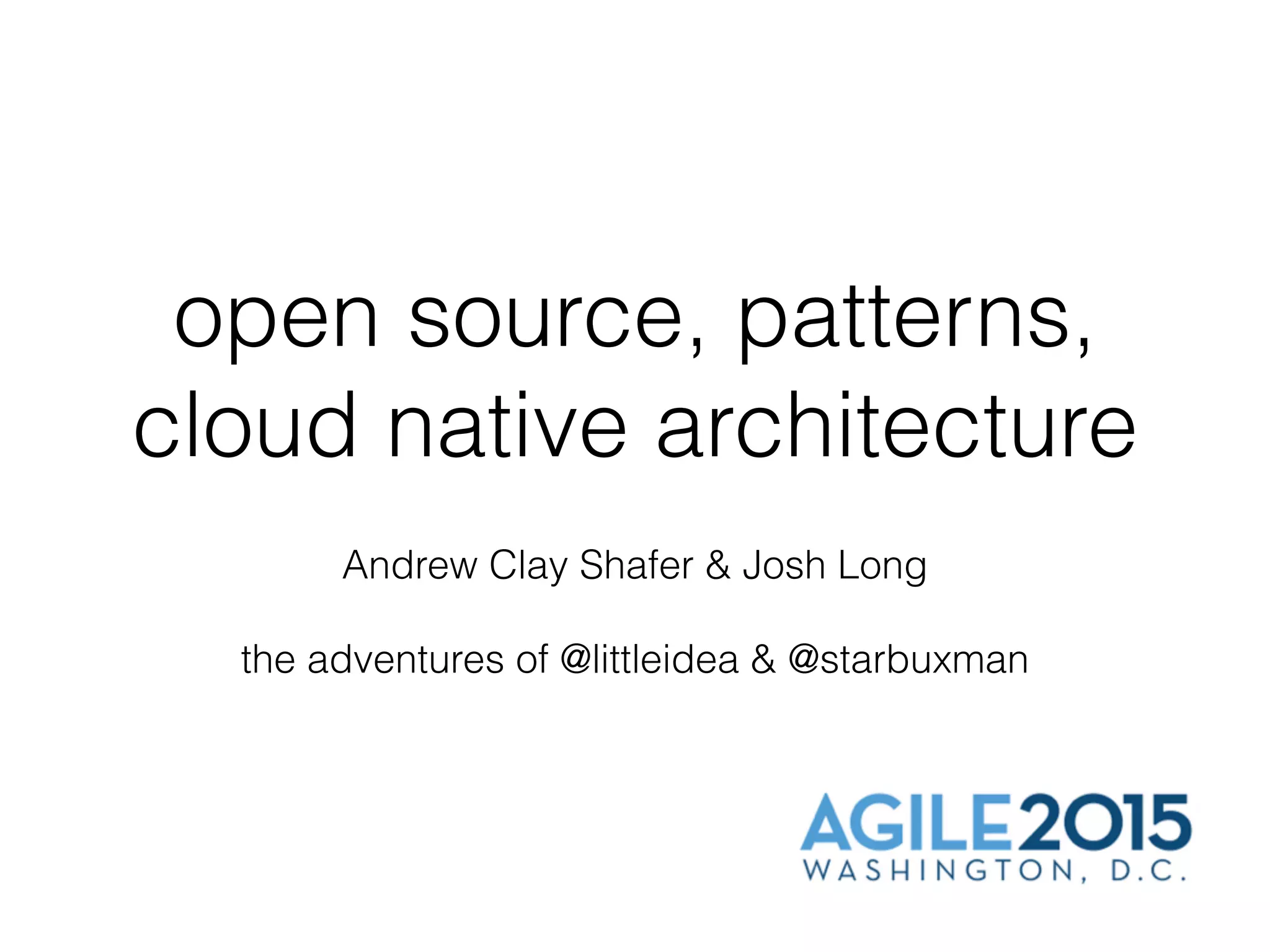Patterns of Cloud Native Architecture | PPT