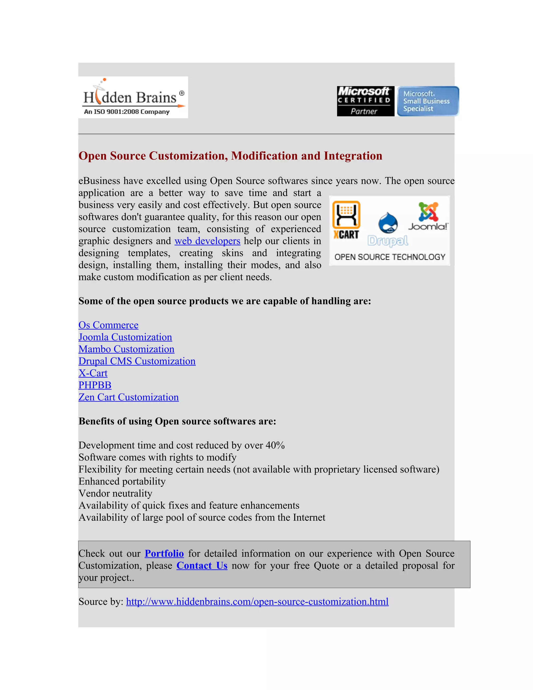 Open Source Customization Modification And Integration Pdf 8304