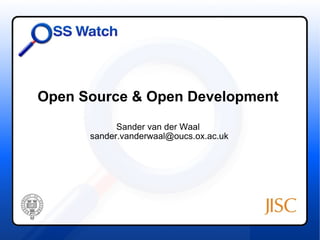 Open Source & Open Development | PPT