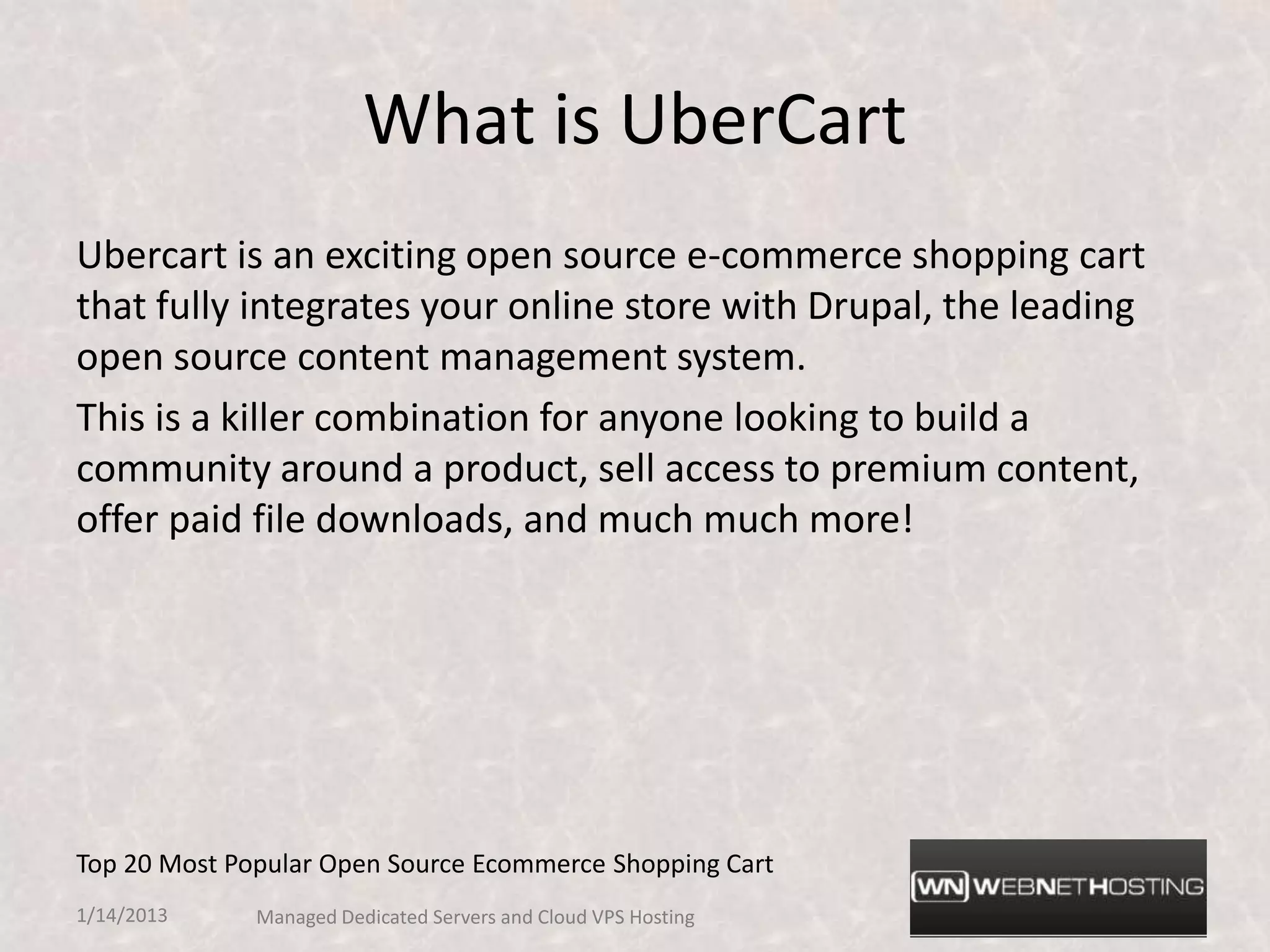 Most Popular Open source Ecommerce shopping carts – Top 20 | PPTX | Web ...