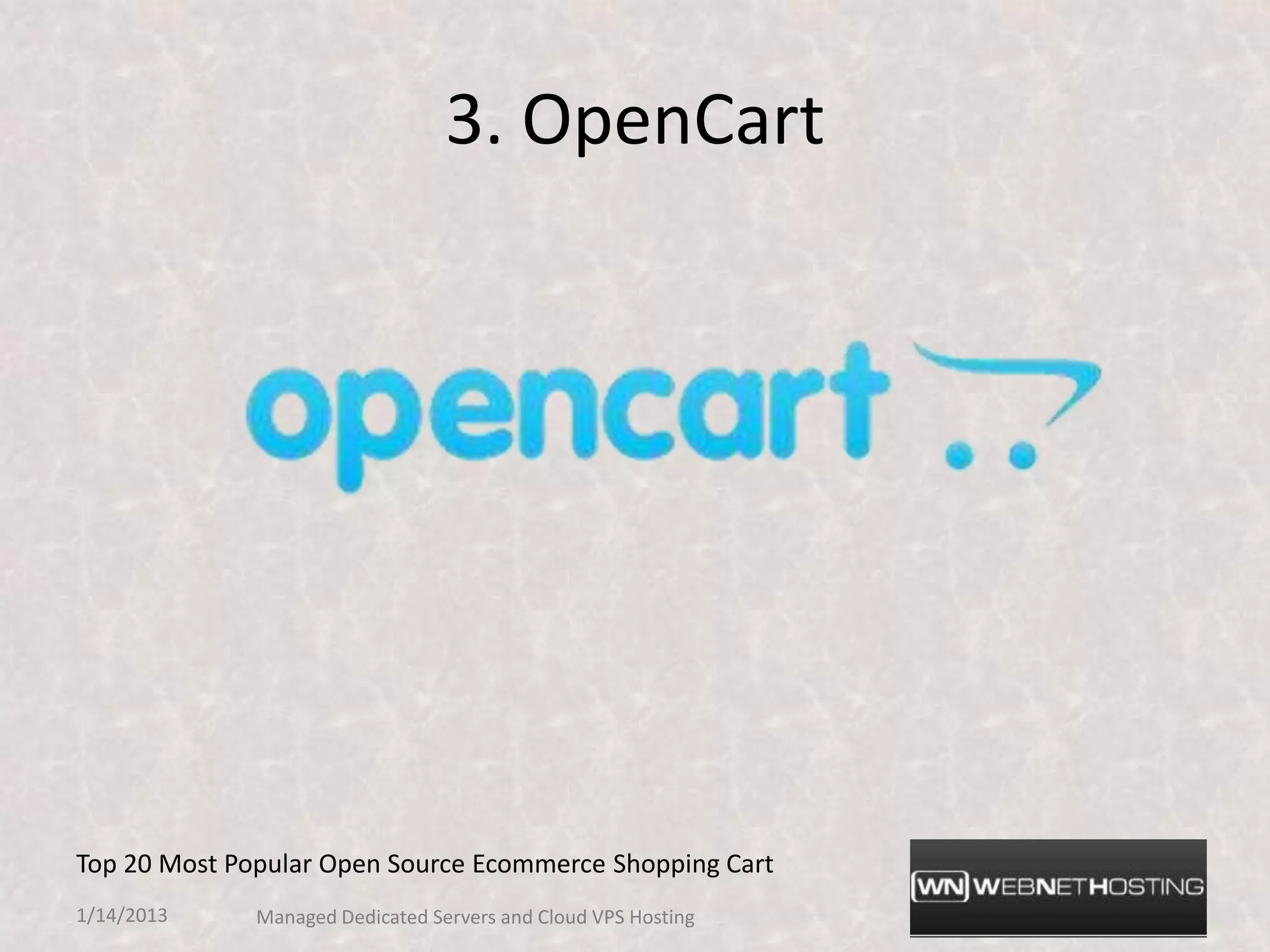 Most Popular Open source Ecommerce shopping carts – Top 20 | PPTX | Web ...