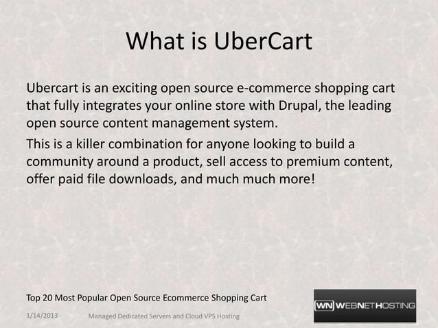 Most Popular Open source Ecommerce shopping carts – Top 20 | PPTX | Web ...
