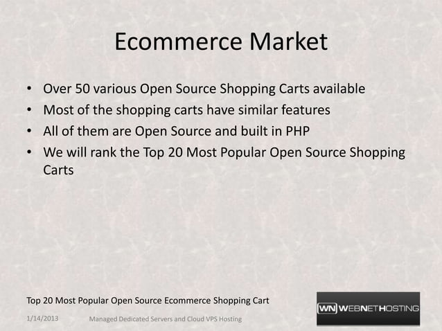 Most Popular Open source Ecommerce shopping carts – Top 20 | PPTX | Web ...