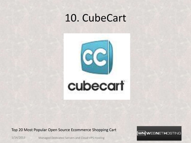 Most Popular Open source Ecommerce shopping carts – Top 20 | PPTX | Web ...