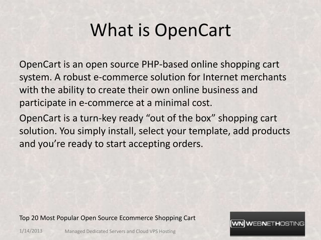Most Popular Open source Ecommerce shopping carts – Top 20 | PPTX | Web ...