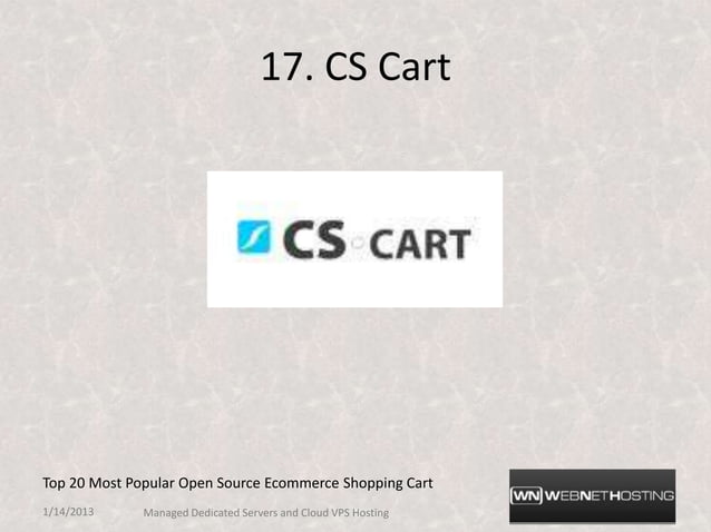 Most Popular Open source Ecommerce shopping carts – Top 20