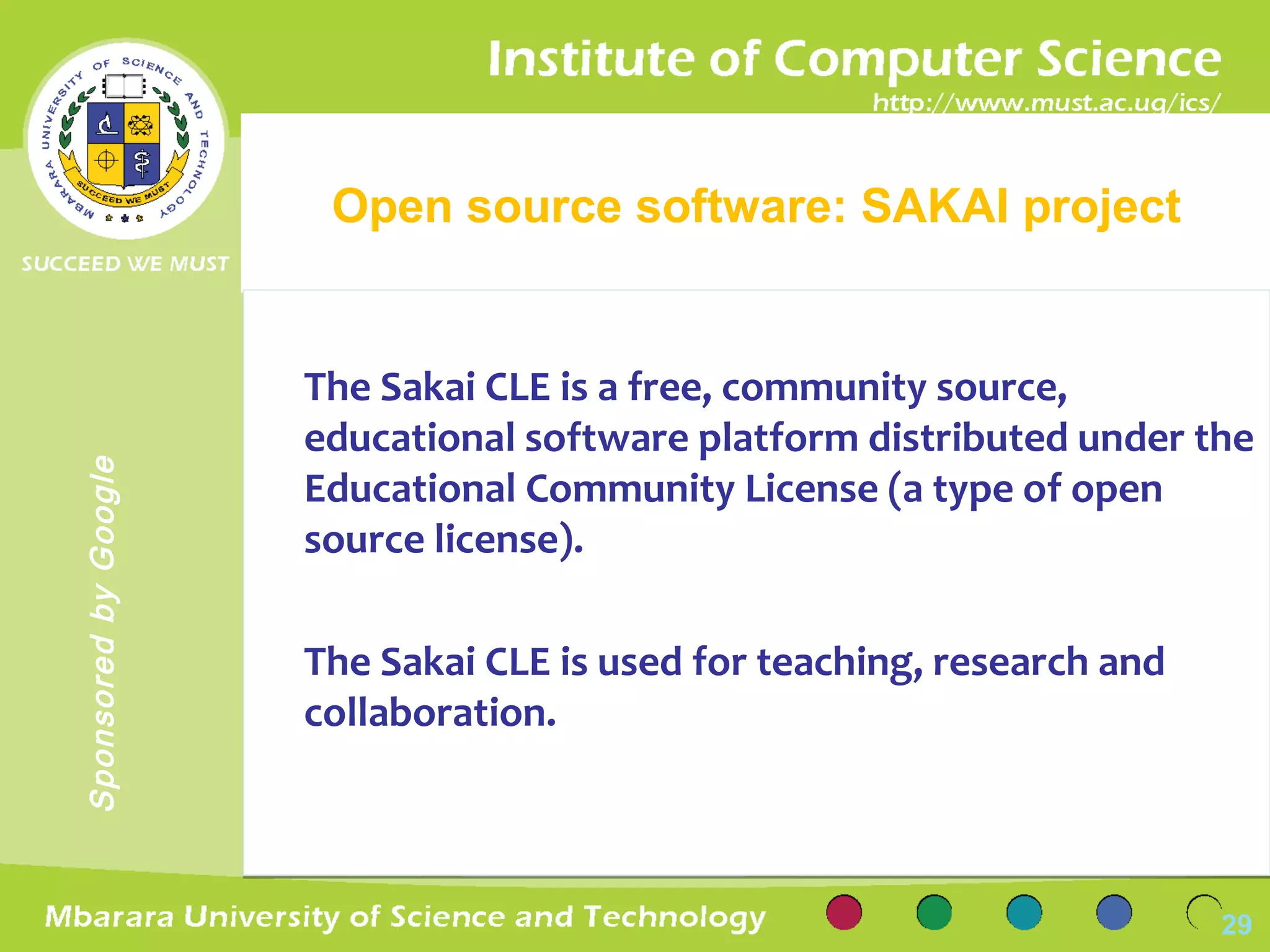Open source educational technologies for teaching and learning | PPT