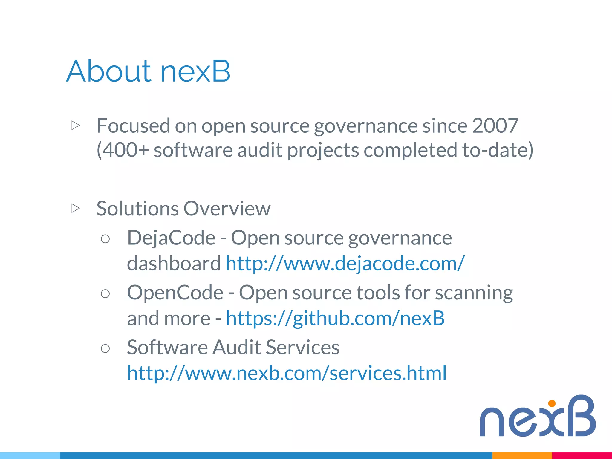Open source governance with Dejacode | PDF
