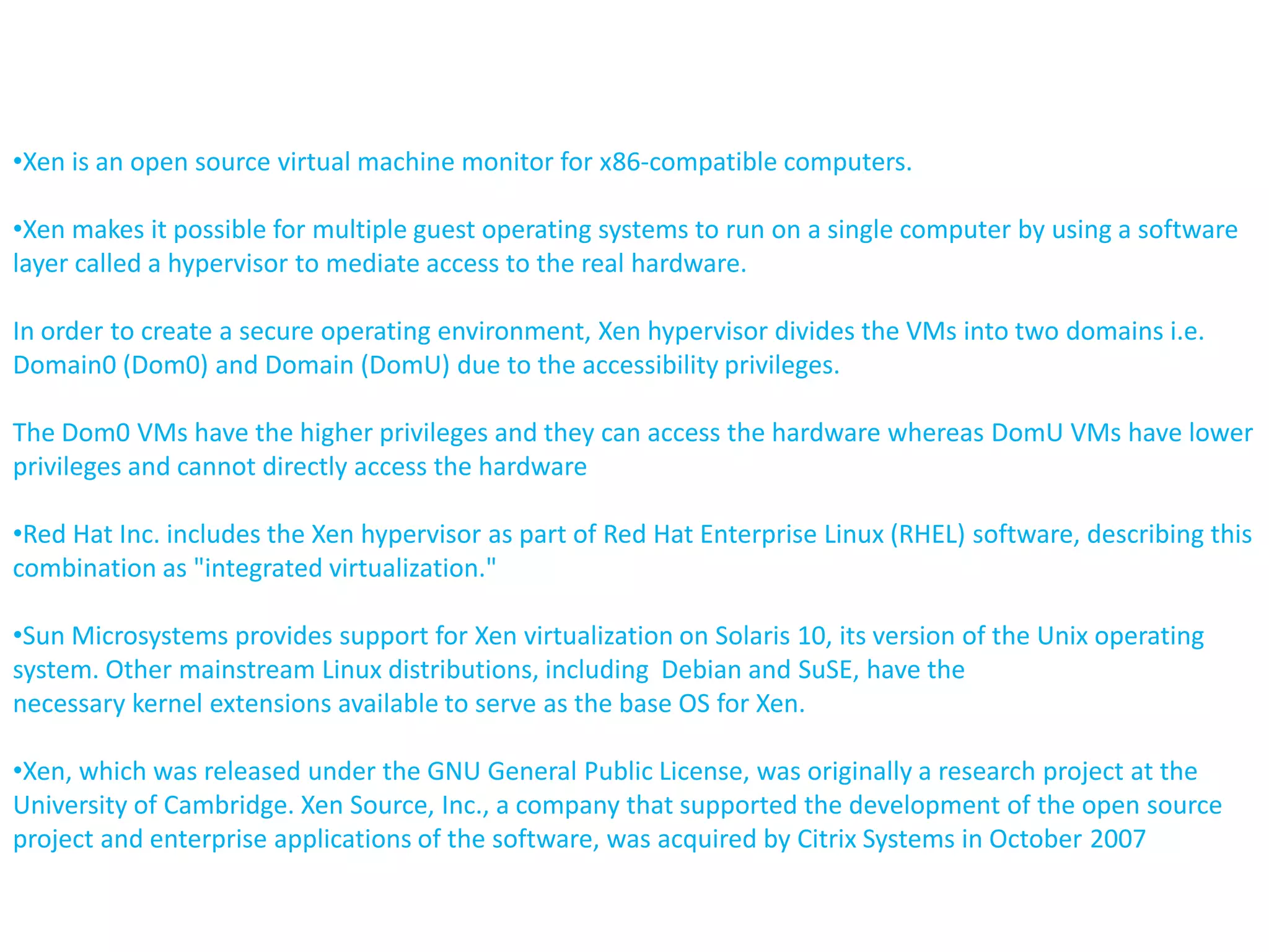 Open source hypervisors in cloud | PPTX
