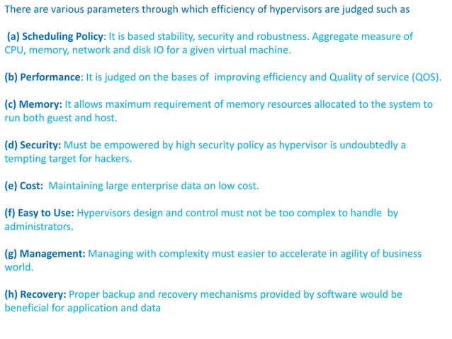 Open source hypervisors in cloud | PPTX | Operating Systems | Computer ...