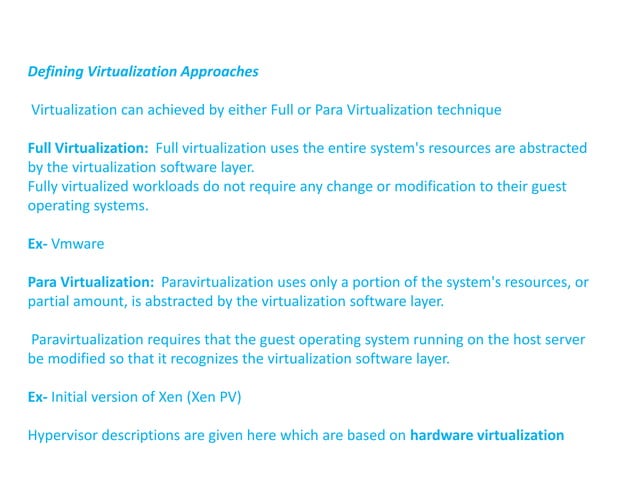 Open source hypervisors in cloud | PPTX | Operating Systems | Computer Software and Applications