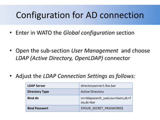 Open source in companies - Active Directory integration into check mk | PPT