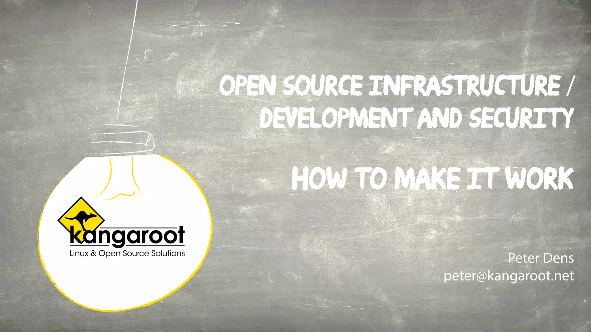 Open Source Infrastructure / Development & Security > How to make it ...