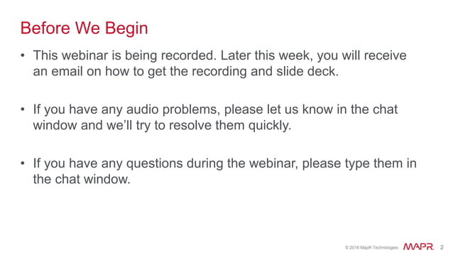 Open Source Innovations in the MapR Ecosystem Pack 2.0 | PPT