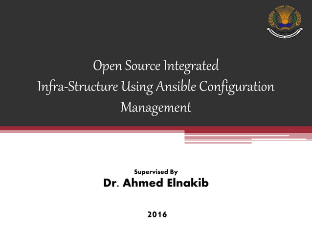 Open source integrated infra structure using ansible configuration ... Open source integrated infra structure using ansible configuration ...