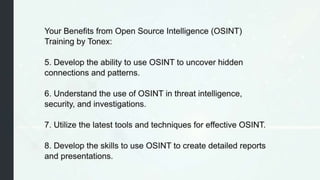 OSINT (Open Source Intelligence) Training by Tonex | PPTX