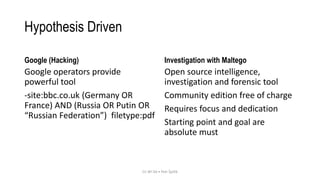 Open source intelligence analysis | PPT