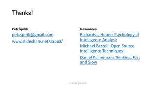 Open source intelligence analysis | PPT