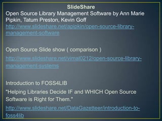 Open source library management software | PPT