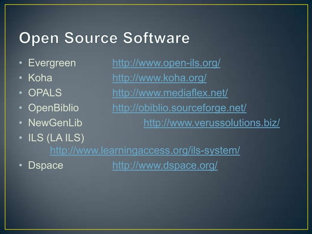 Open source library management software | PPT