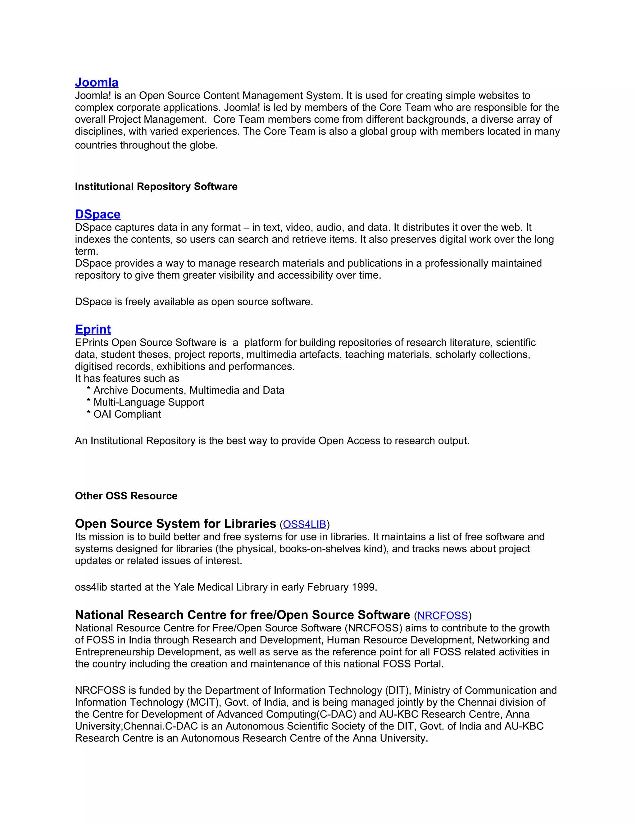 Open source library software | PDF