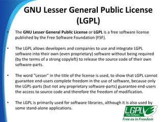 Open Source Licences | PPTX