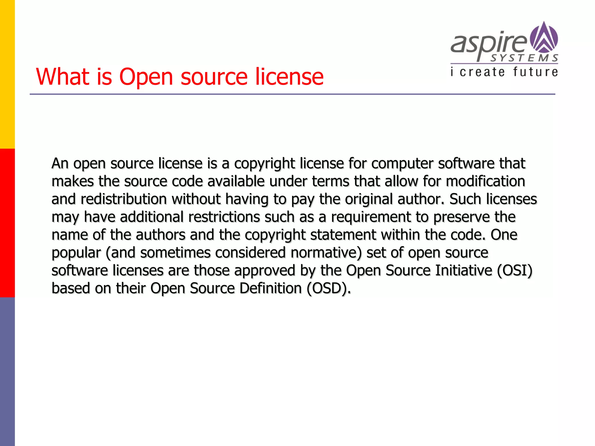 Open source licenses training | PPT
