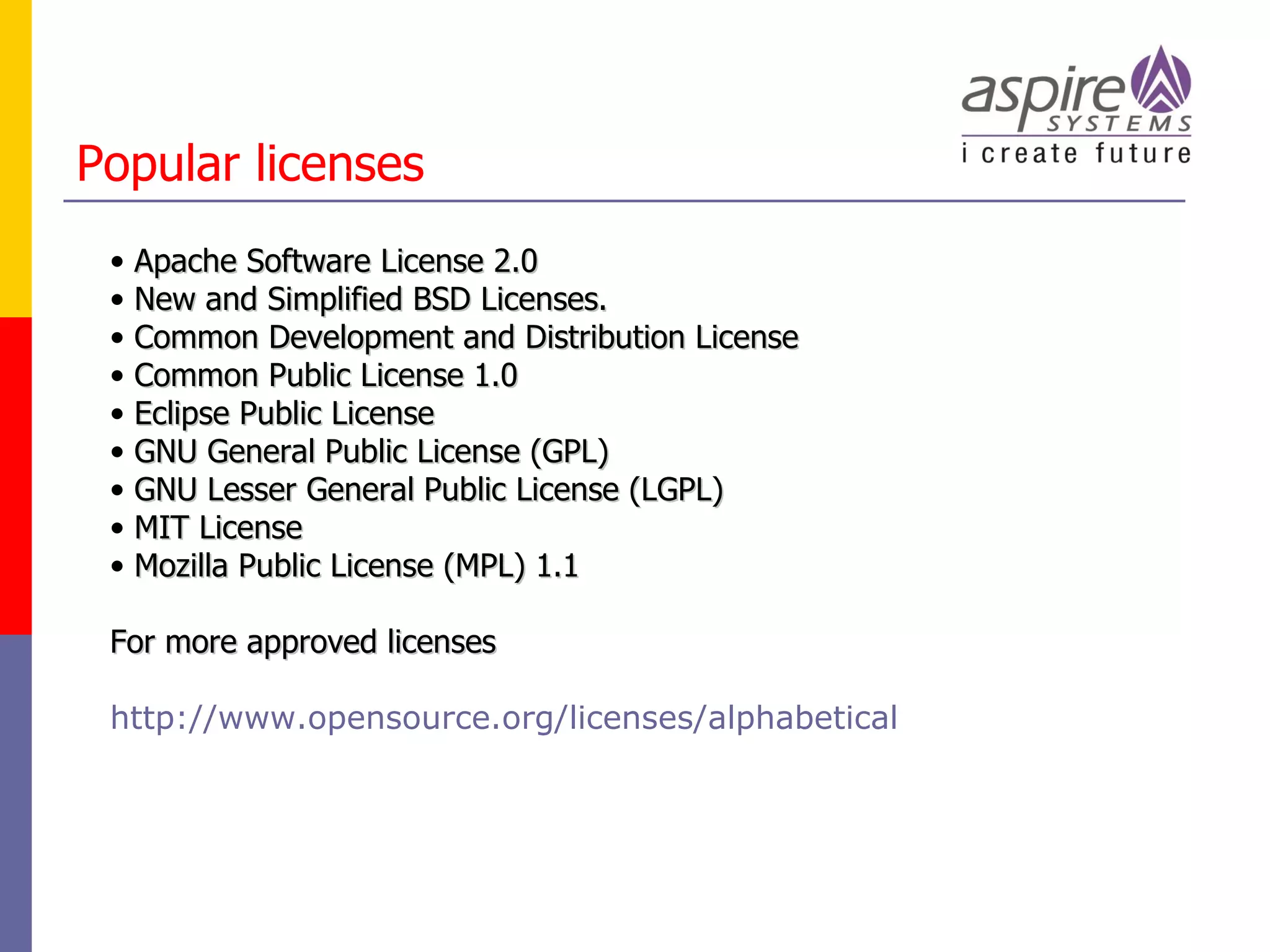 Open source licenses training | PPT