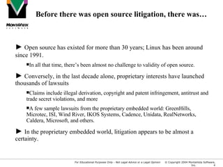 Open_Source_Litigation_8-2004 | PPT