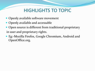 Open source movement | PPTX