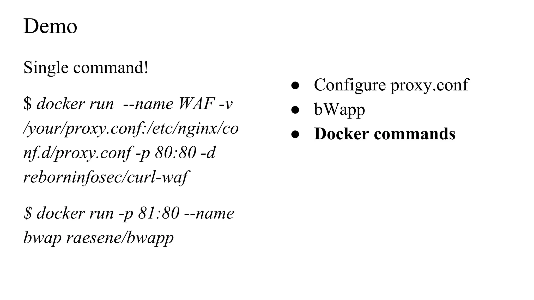 Opensource pnp container based waf | PPT