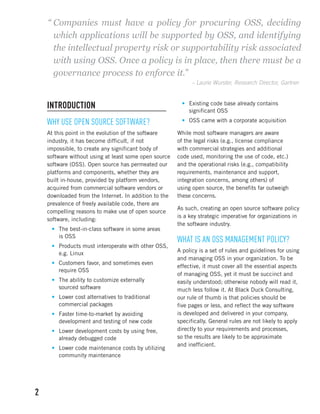 Four Steps to Creating an Effective Open Source Policy | PDF