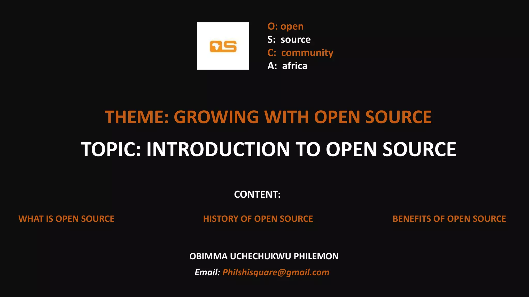 Introduction To Open Source | PPT